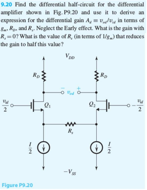 Solved: Find The Differential Half-circuit For The Differe... | Chegg.com Solved: Find The Differential Half-circuit For The Differe... | Chegg.com