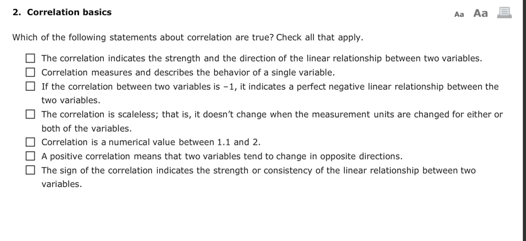 Solved Which Of The Following Statements About Correlatio Chegg solved-which-of-the-following-statements-about-correlatio-chegg