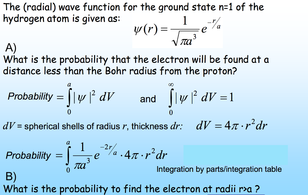 Solved The Radial Wave Function For The Ground State N