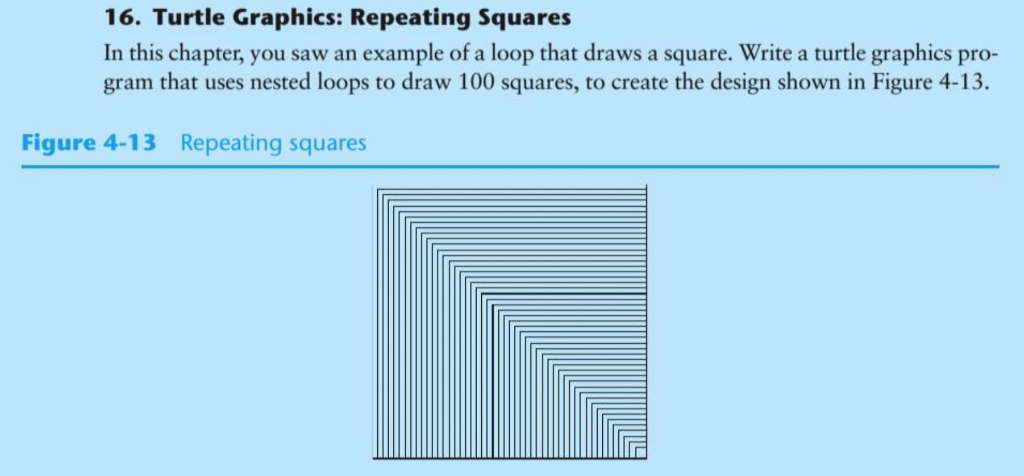 Solved 16 Turtle Graphics Repeating Squares In This Cha