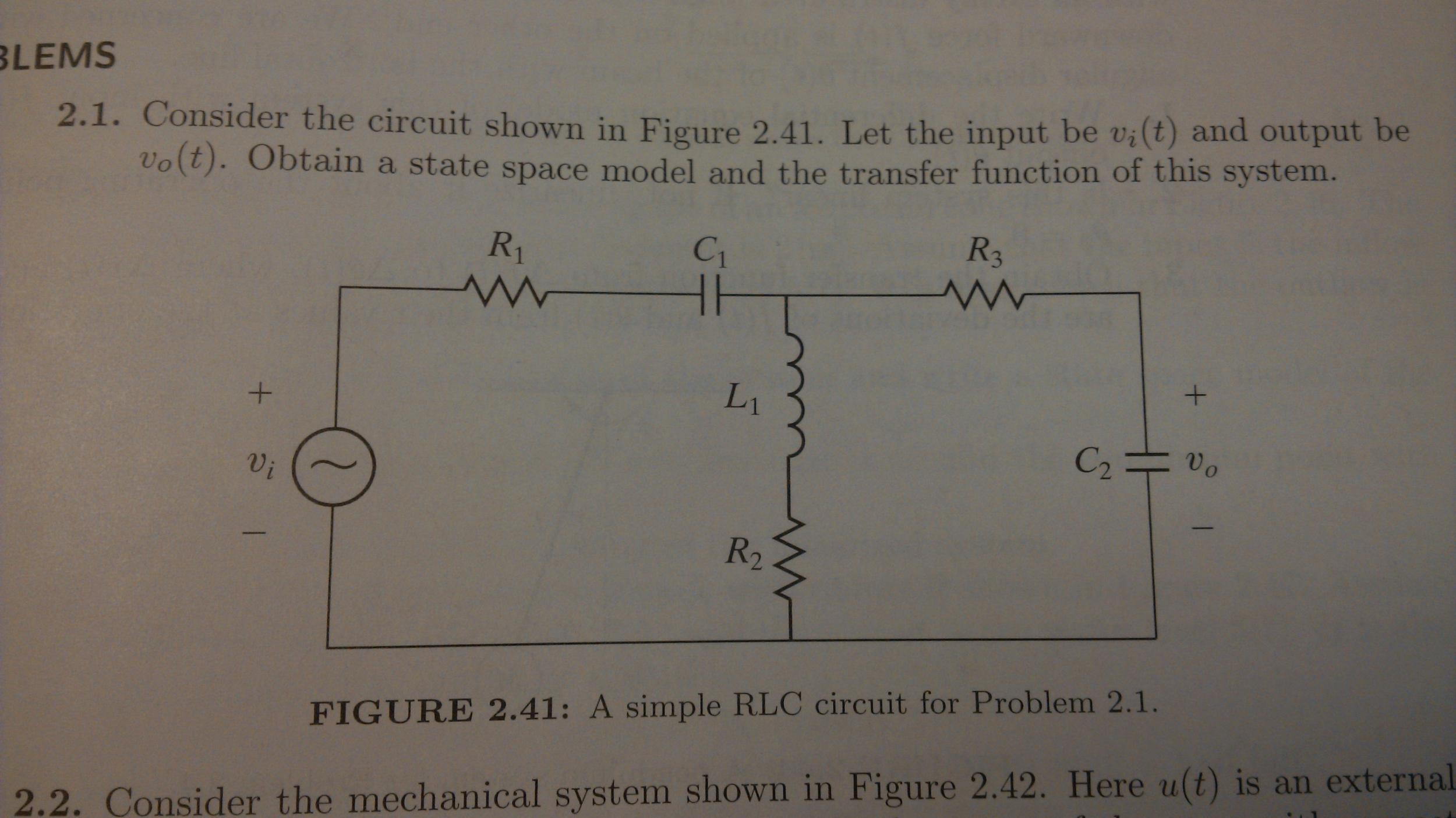 Solved Obtain A State Space Model And The Transfer Functi