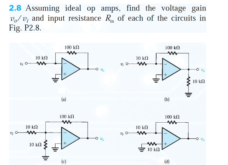 Solved Assuming Ideal Op Amps Find The Voltage Gain V0
