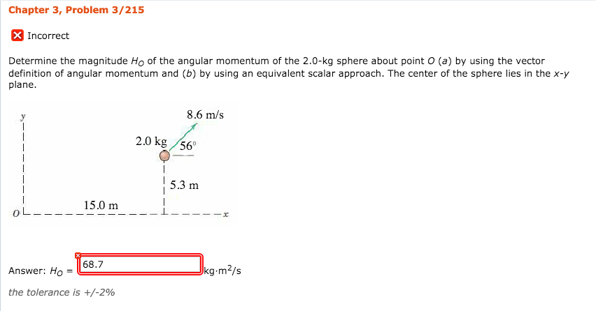 Solved Determine The Magnitude Ho Of The Angular Momentum