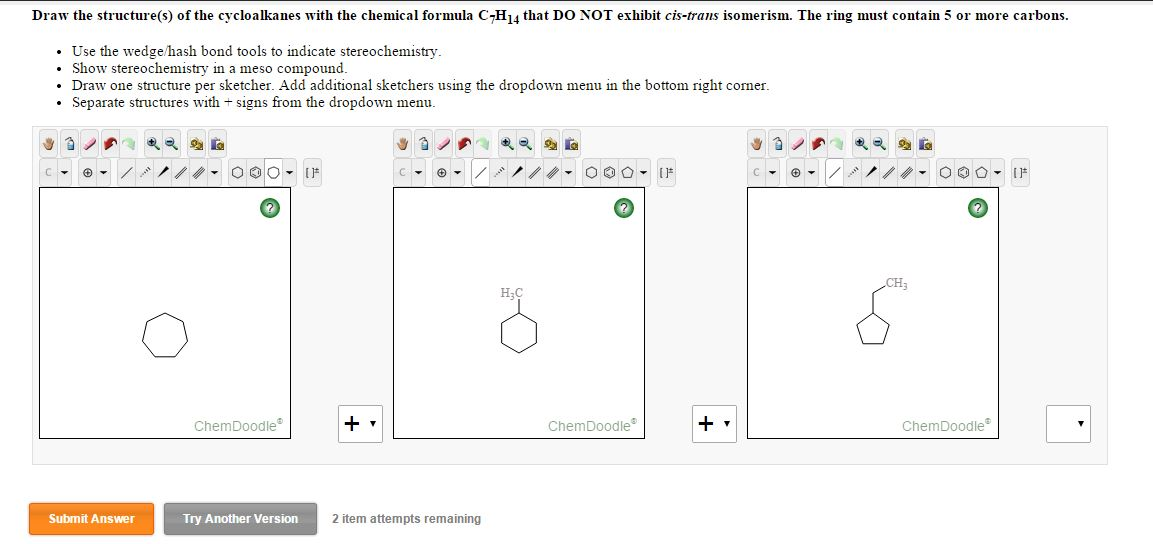 Draw The Structure S Of The Cycloalkanes With The