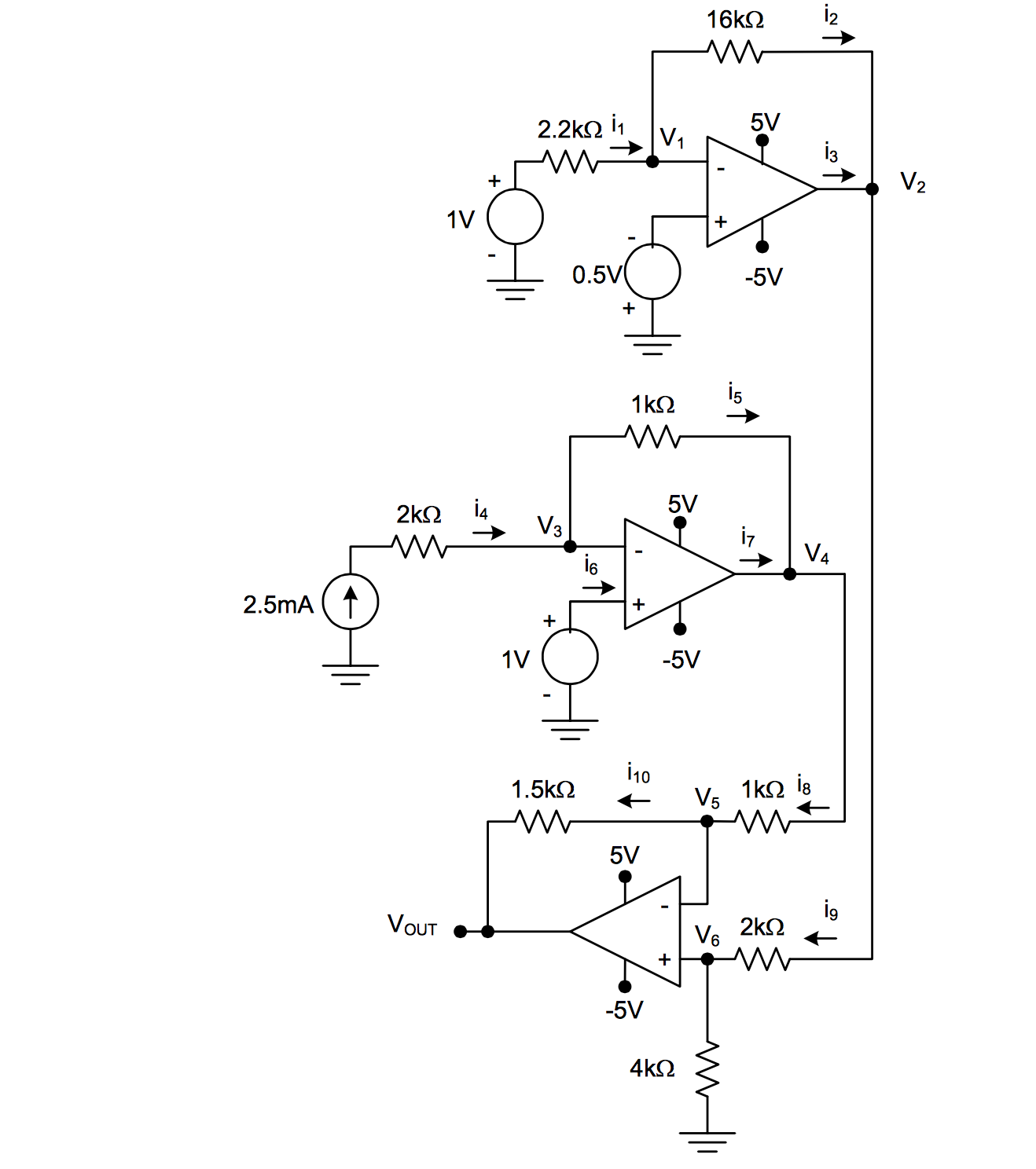 Solved Find The Voltages And Currents Labeled In The Circ