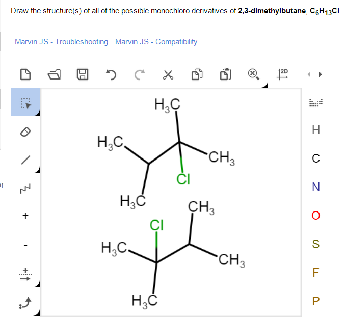 Solved Draw The Structure S Of All Of The Possible Monoc