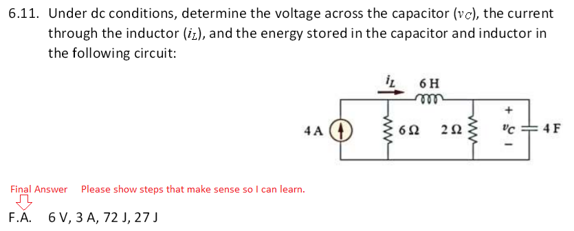 Solved: Under Dc Conditions, Determine The Voltage Across ... | Chegg.com Solved: Under Dc Conditions, Determine The Voltage Across ... | Chegg.com