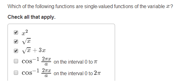 Solved Which Of The Following Functions Are Single valued Chegg Solved Which Of The Following Functions Are Single valued Chegg