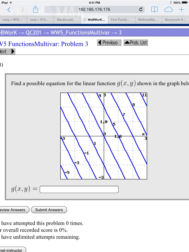 Solved Find A Possible Equation For The Linear Function G