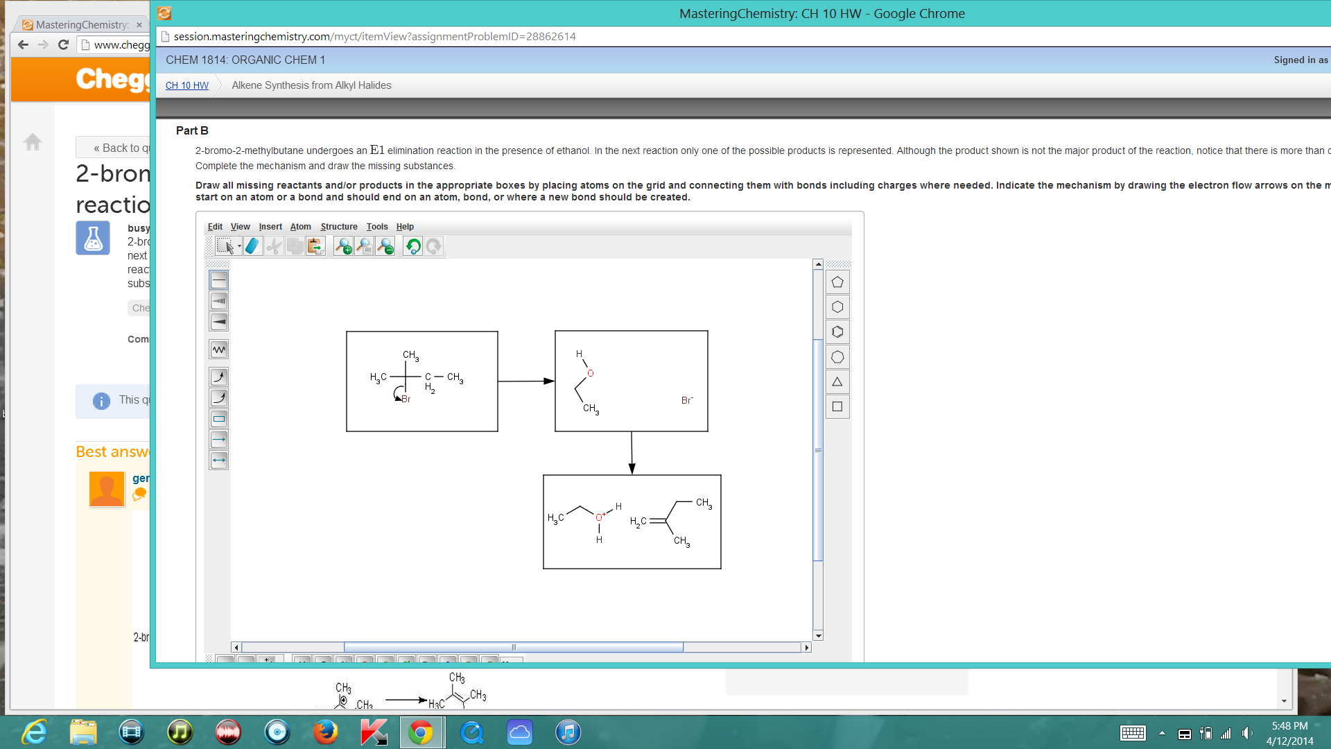 Solved: Part B 2-bromo-2-methylbutane Undergoes An E1 Elim... | Chegg.com Solved: Part B 2-bromo-2-methylbutane Undergoes An E1 Elim... | Chegg.com