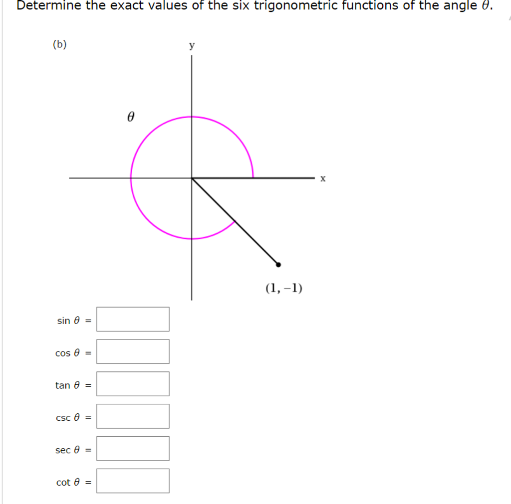 Solved: Determine The Exact Values Of The Six Trigonometri... | Chegg.com Solved: Determine The Exact Values Of The Six Trigonometri... | Chegg.com