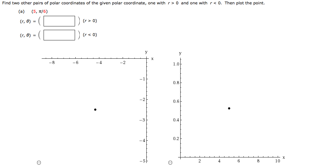 Solved Find Two Other Pair Coordinates Of The Given Polar
