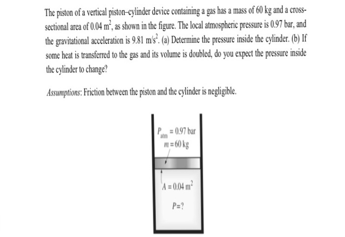 Solved: The Piston Of A Vertical Piston-cylinder Device Co... | Chegg.com Solved: The Piston Of A Vertical Piston-cylinder Device Co... | Chegg.com