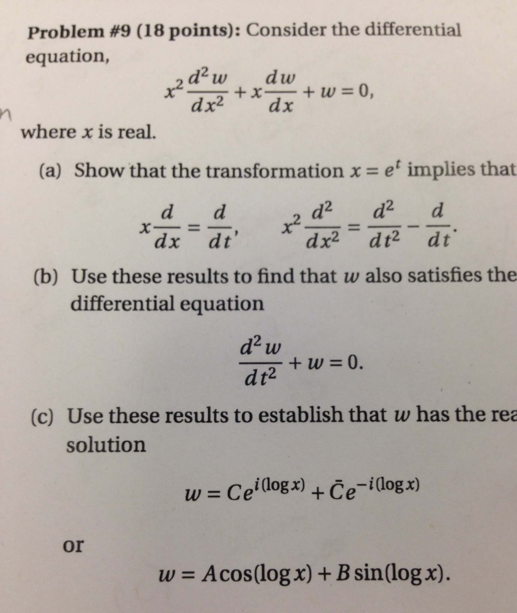 Solved Consider The Differential Equation Where X Is Rea
