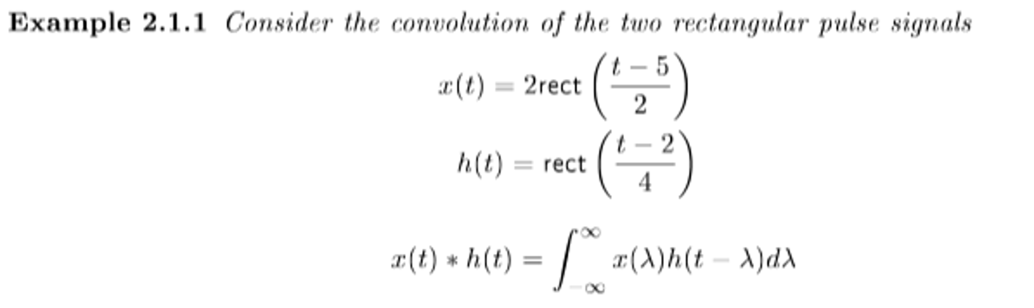 Solved Consider The Convolution Two Rectangular Pulse Sig
