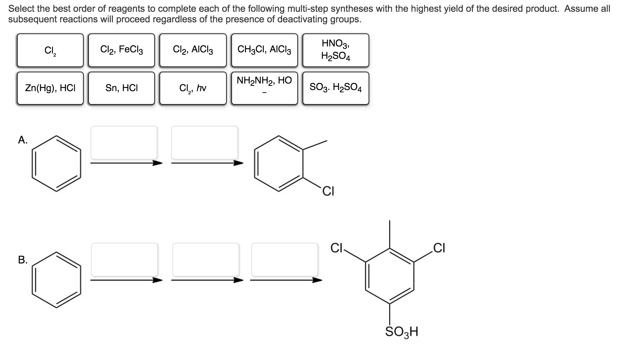 Solved: Select The Best Order Of Reagents To Complete Each... | Chegg.com Solved: Select The Best Order Of Reagents To Complete Each... | Chegg.com