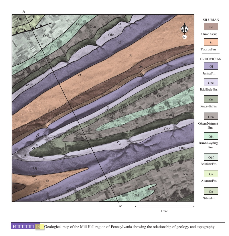 Solved 1 Draw A Geologic Cross Section On The Topographi