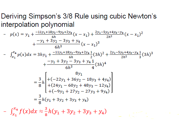 Solved: Numerical Analysis Example Of Deriving Simpson's 3... | Chegg.com Solved: Numerical Analysis Example Of Deriving Simpson's 3... | Chegg.com