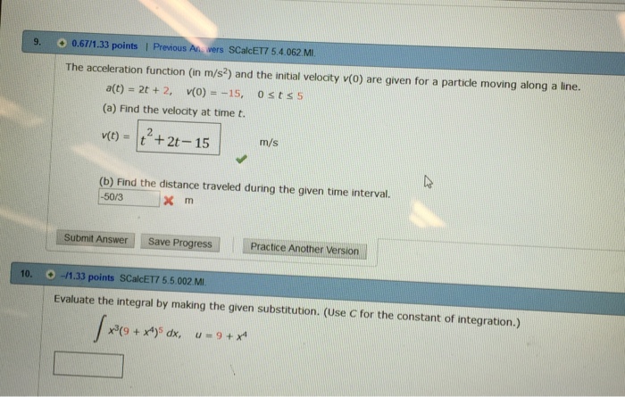 Solved The Acceleration Function In M S2 And The Initia