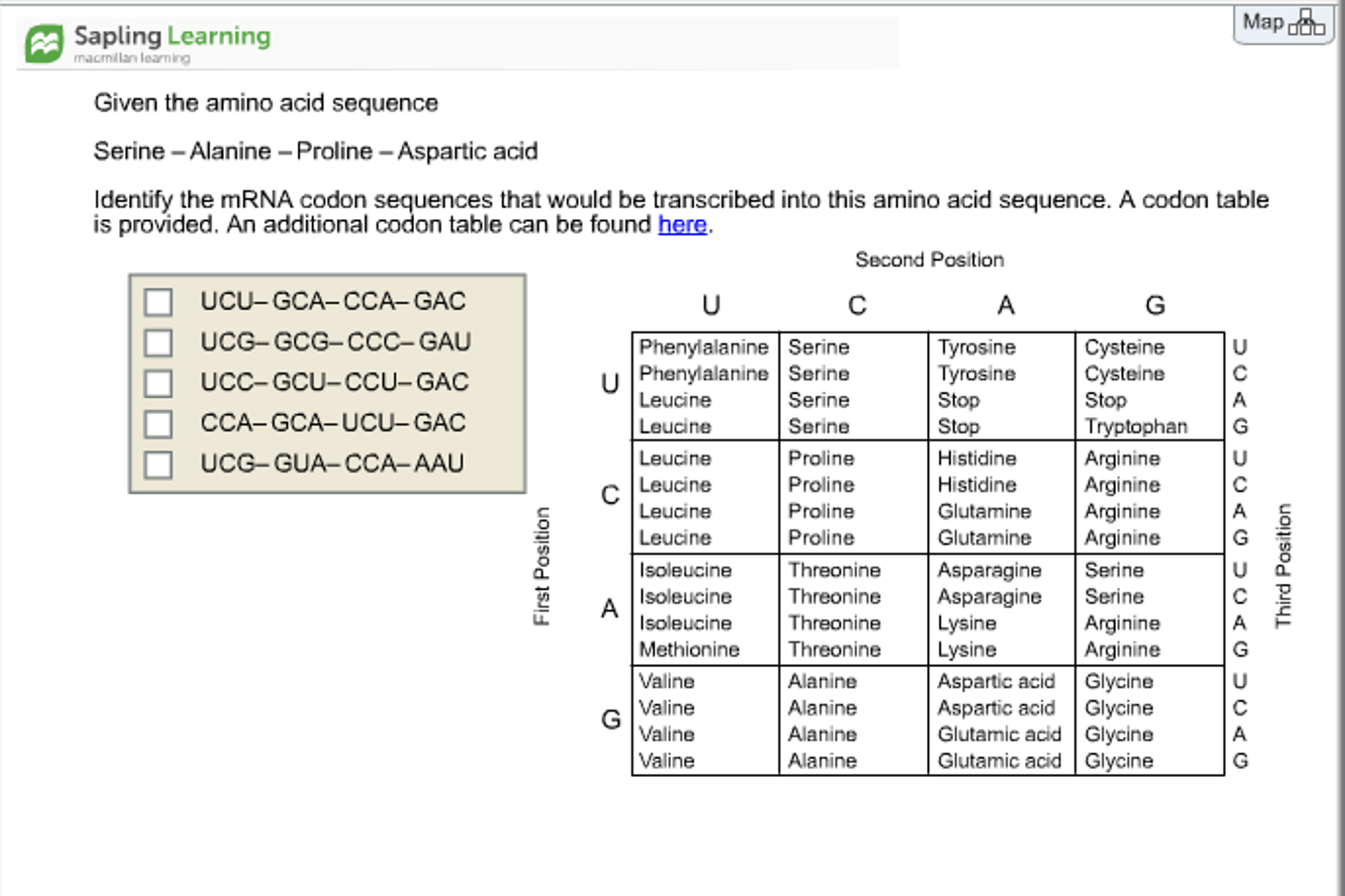 Solved: Sapling Learning Macmilan Learning Given The Amino... | Chegg.com Solved: Sapling Learning Macmilan Learning Given The Amino... | Chegg.com
