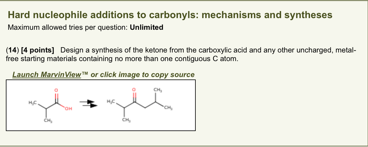 Solved Design A Synthesis Of The Ketone From The Carboxyl
