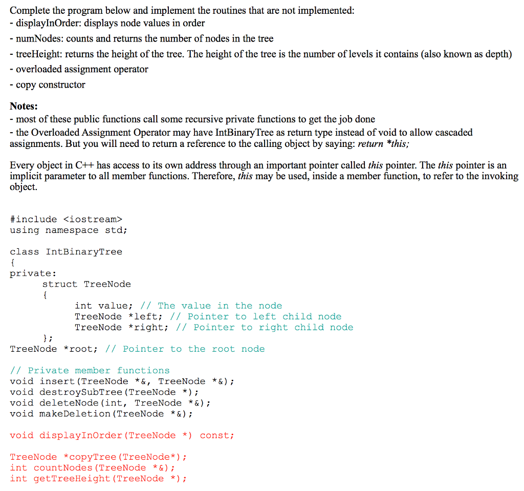 Solved C Program Working With Trees Code Include Usin 8264