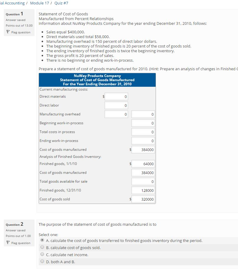Solved Statement Of Cost Of Goods Manufactured From Perce Chegg solved-statement-of-cost-of-goods-manufactured-from-perce-chegg