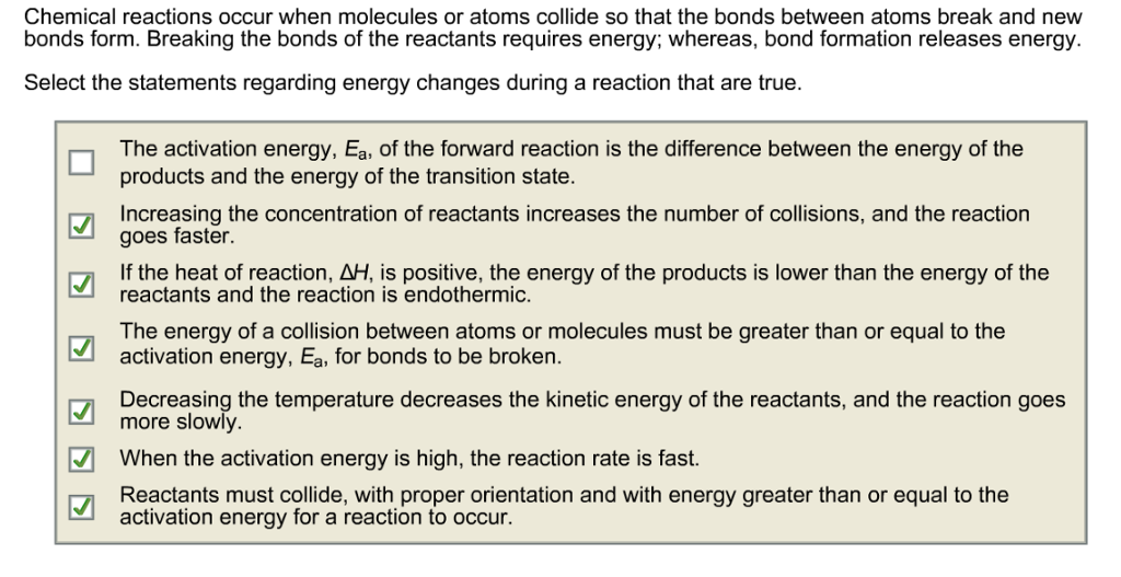 Solved: Chemical Reactions Occur When Molecules Or Atoms C... | Chegg.com Solved: Chemical Reactions Occur When Molecules Or Atoms C... | Chegg.com