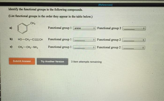 Solved: Identify The Functional Groups In The Following Co... | Chegg.com Solved: Identify The Functional Groups In The Following Co... | Chegg.com