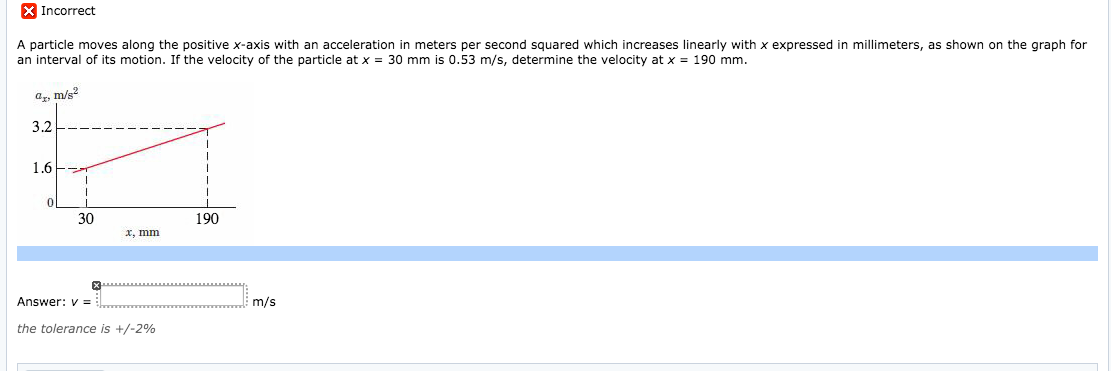 Solved A Particle Moves Along The Positive X Axis With An