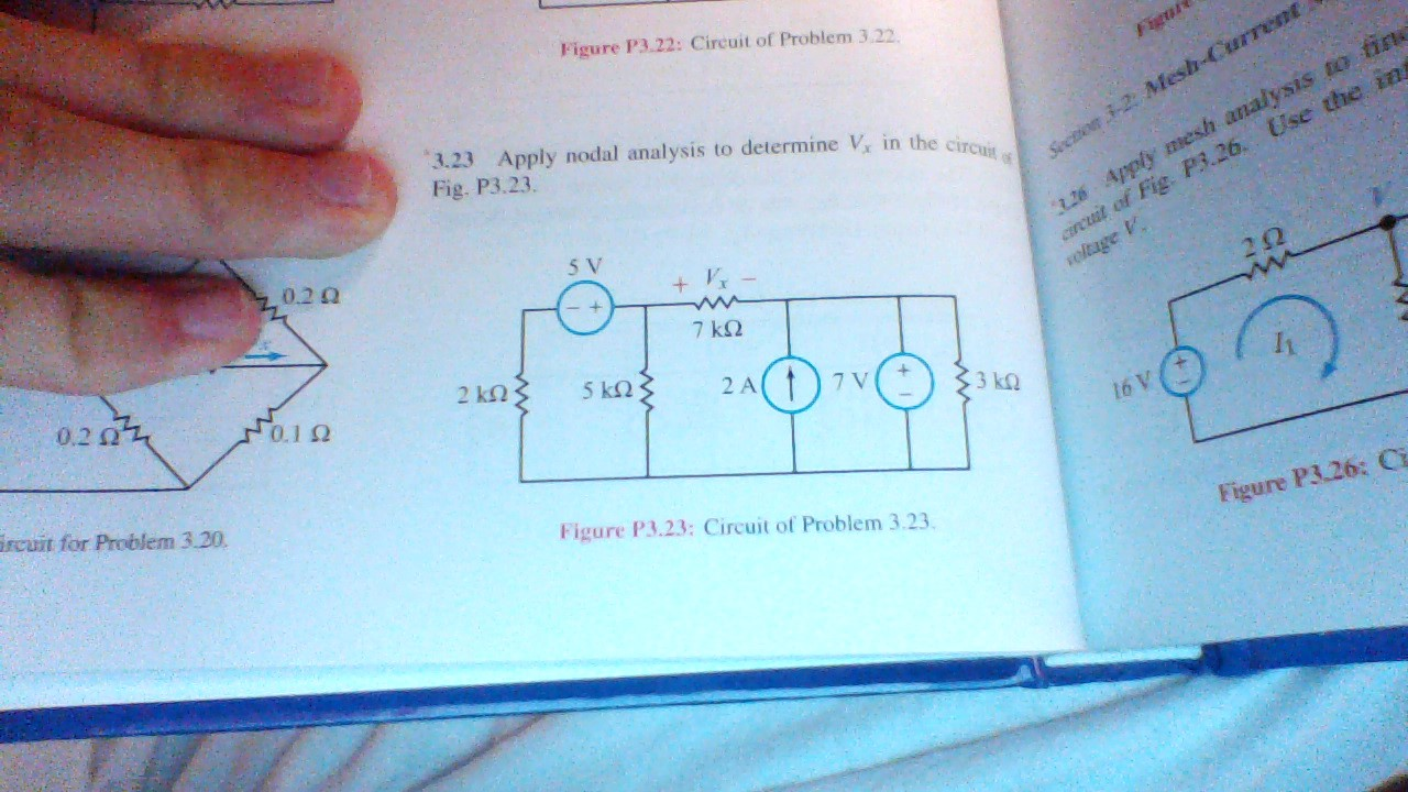 Solved 323 Apply Nodal Analysis To Determine Vx In The C