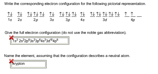 Solved Write The Corresponding Electron Configuration For