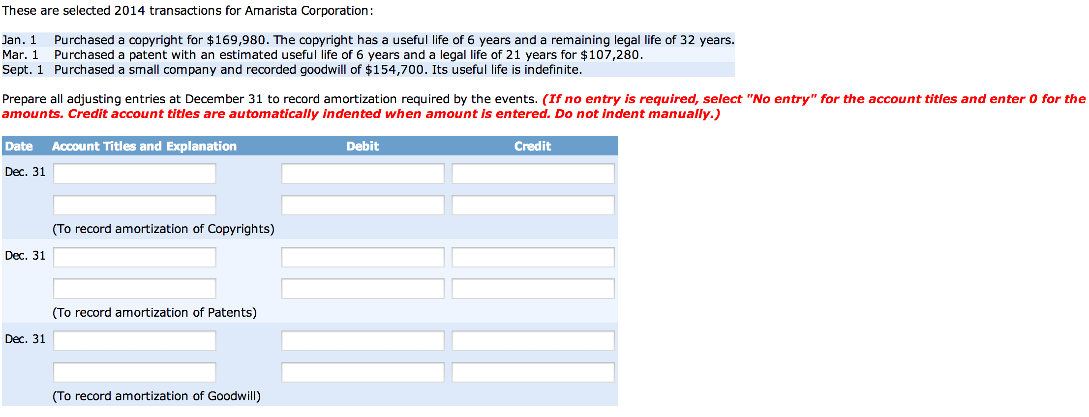 Adjusting Entries: Goodwill Adjusting Entries Adjusting Entries: Goodwill Adjusting Entries