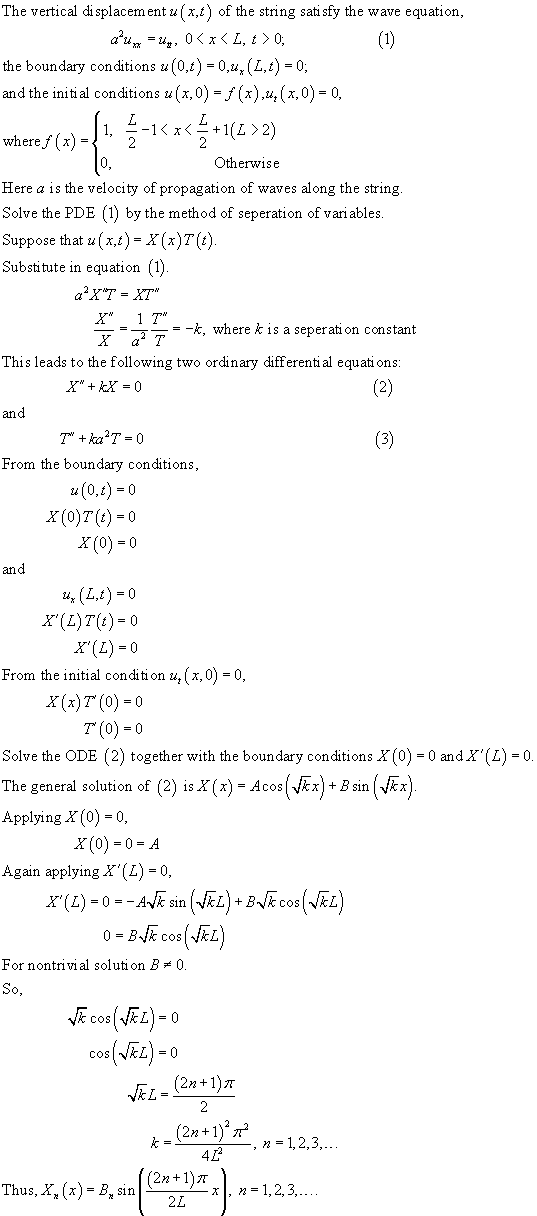 (Solved) - Show transcribed image text Consider an elastic string of length L... - (1 Answer ...