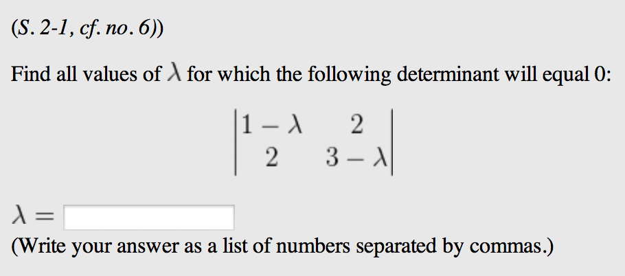 Solved Find All Values Of Lambda For Which The Following