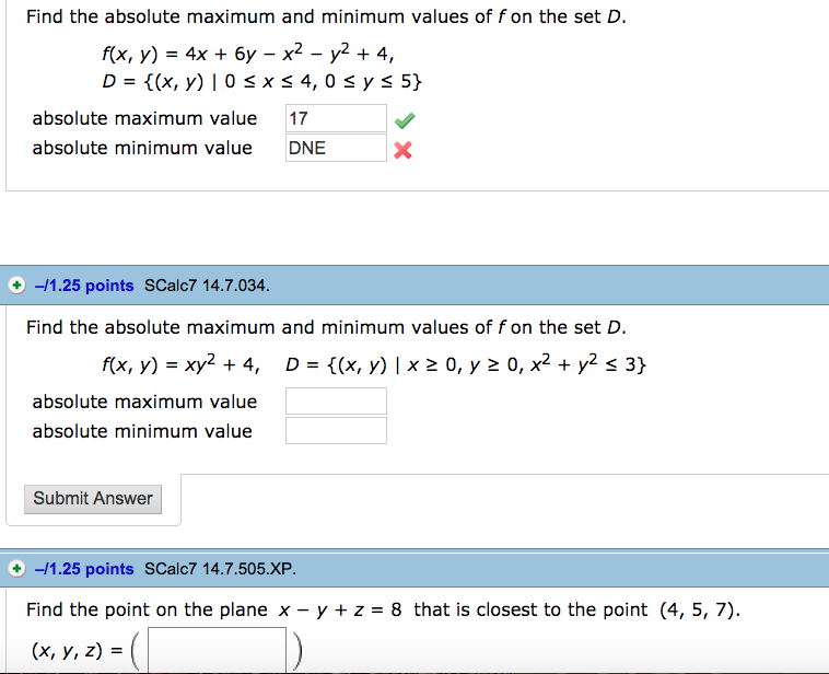 Solved Find The Absolute Maximum And Minimum Values Of F