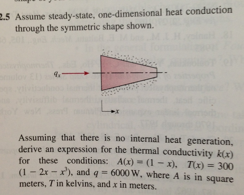 Solved Assume Steady State One Dimensional Heat Conducti