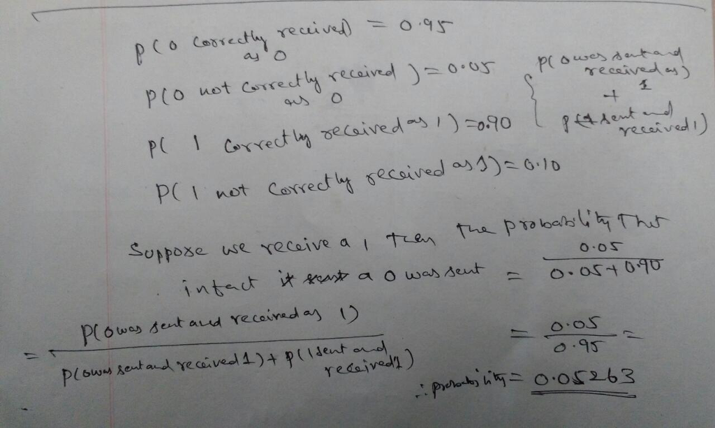(Solved) - In a binary communication channel, 0s and 1s are transmitted with... - (1 Answer ...