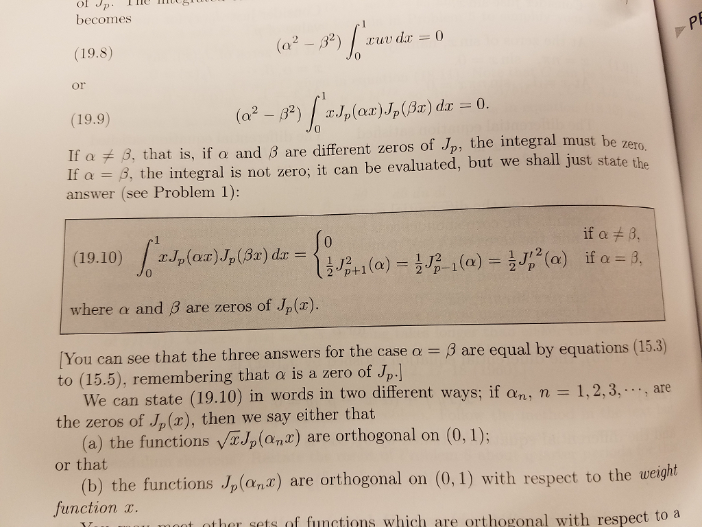 Solved: Use (17.4) And (19.10) To Write The Orthogonality ... | Chegg.com Solved: Use (17.4) And (19.10) To Write The Orthogonality ... | Chegg.com