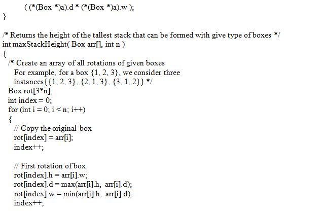 (Solved) - . Write a program to implement the box-stacking process... - (1 Answer) | Transtutors