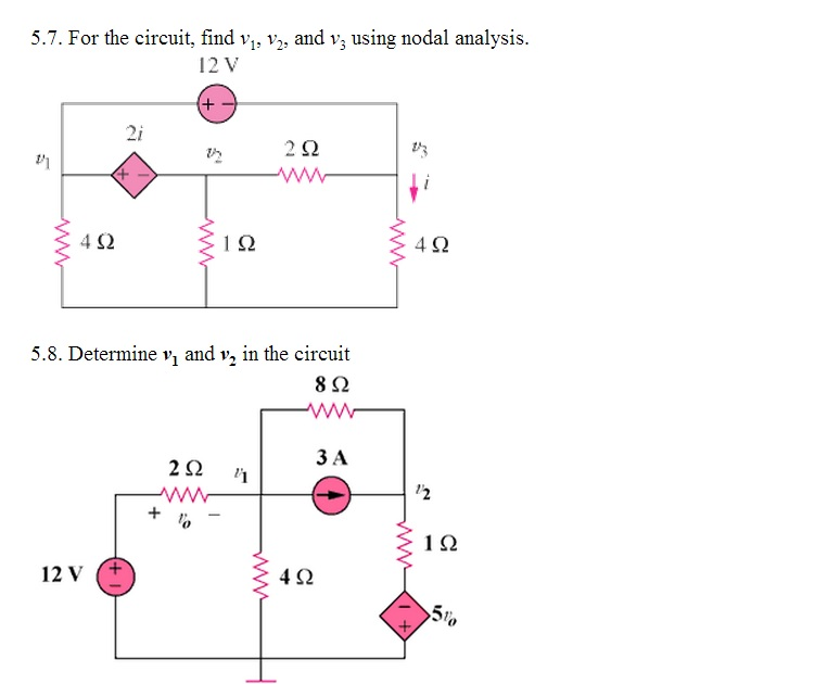 Solved For The Circuit Find V1 V2 And V3 Using Nodal An Chegg Solved For The Circuit Find V1 V2 And V3 Using Nodal An Chegg