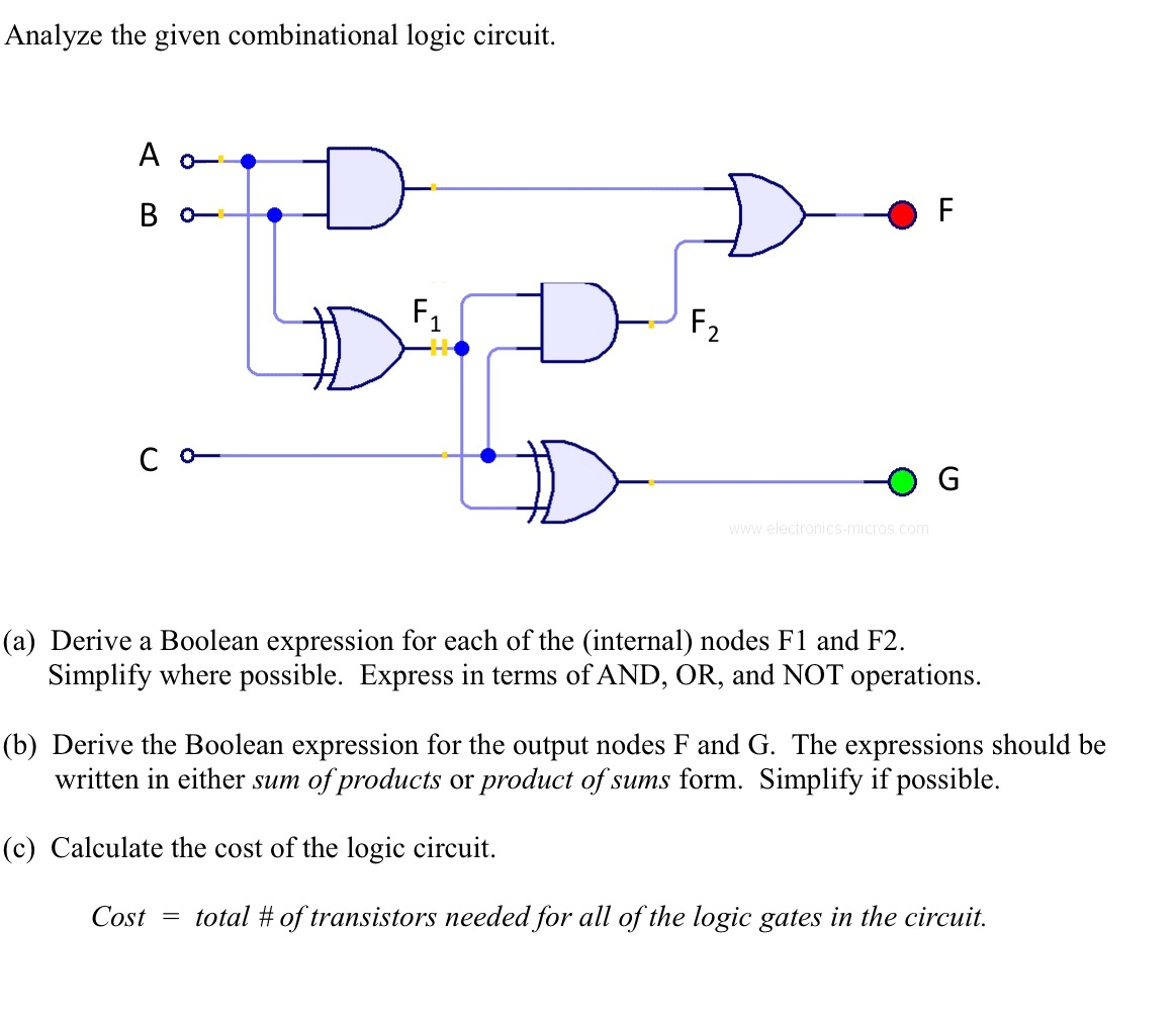Solved Analyze The Given Combinational Logic Circuit Der Chegg