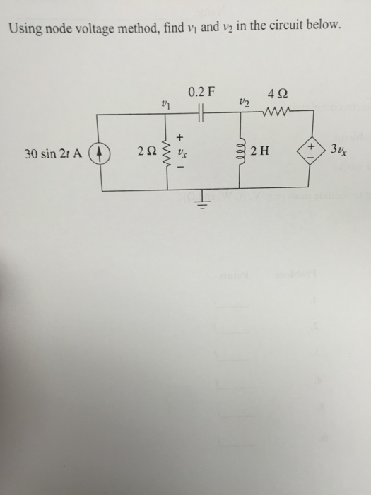 Solved: Using Node Voltage Method, Find V1 And V2 In The C... | Chegg.com Solved: Using Node Voltage Method, Find V1 And V2 In The C... | Chegg.com