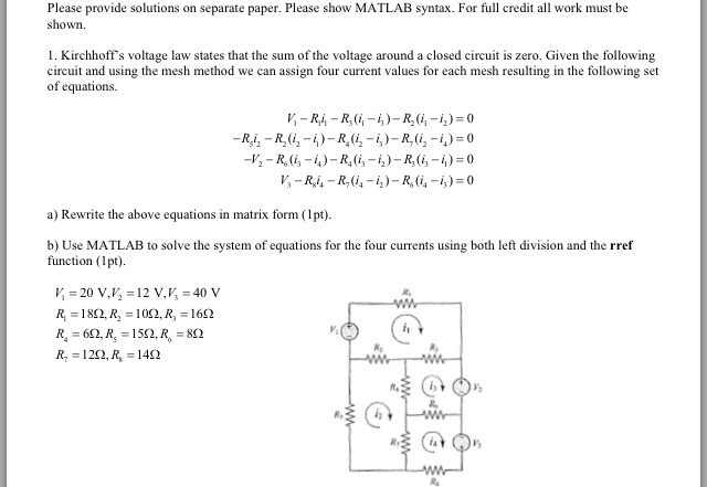 Kirchhoffs Voltage Law Equation Example Of Kirchhoff's Voltage Law