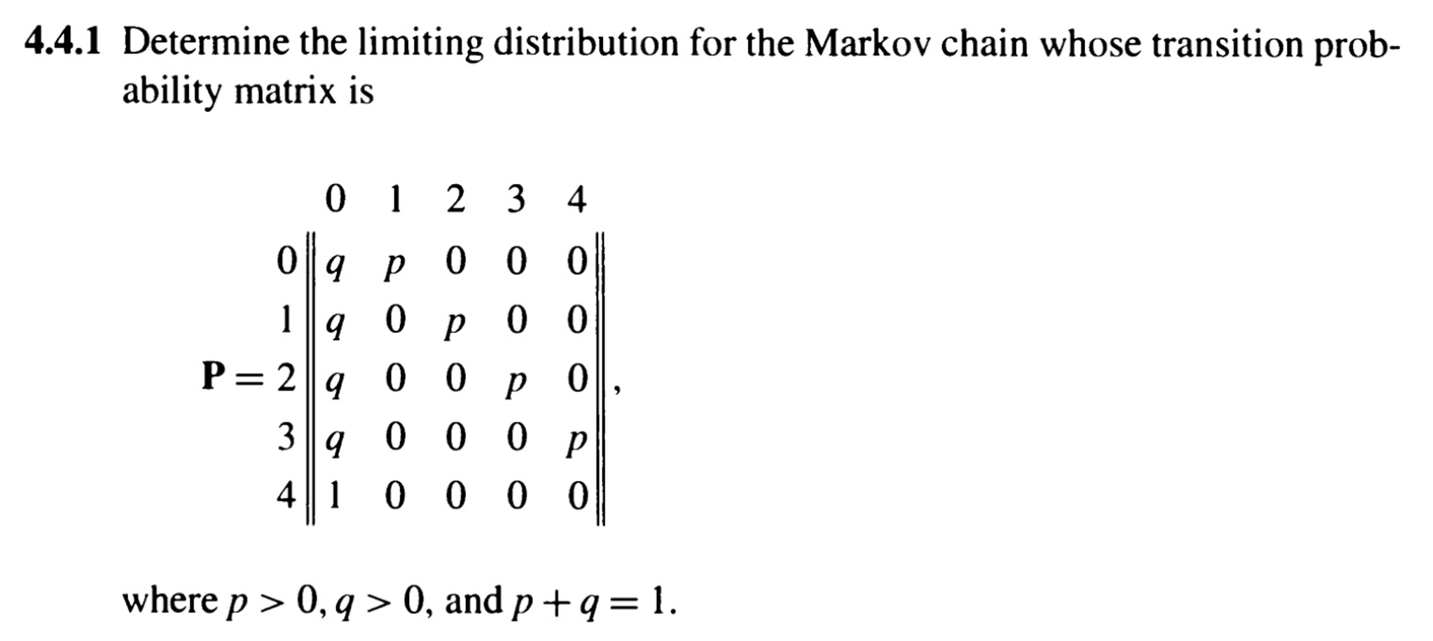 Solved Determine The Limiting Distribution For The Markov 