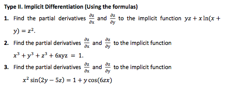 Partial Derivative Formula