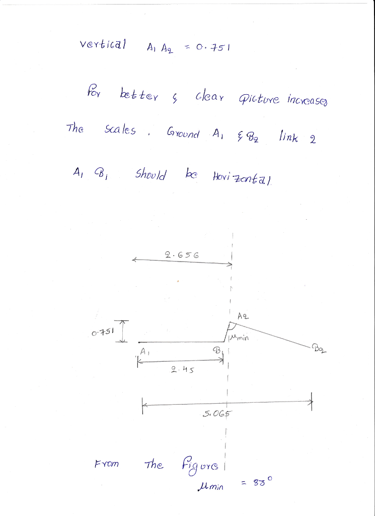 (Solved) - Design a fourbar mechanism to give the two positions shown in... - (1 Answer ...