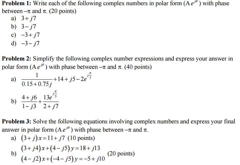 Solved: Write Each Of The Following Complex Numbers In Pol... | Chegg.com Solved: Write Each Of The Following Complex Numbers In Pol... | Chegg.com