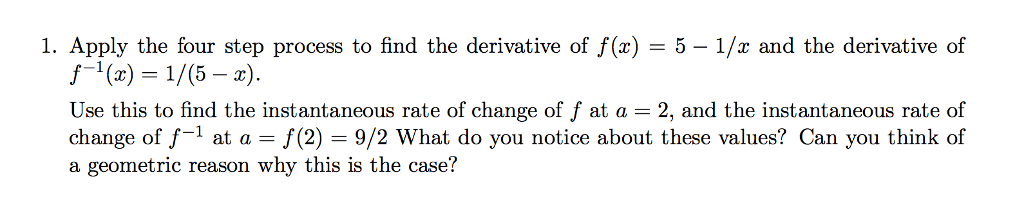Solved Apply The Four Step Process To Find The Derivative Chegg