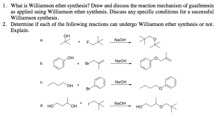 Solved: 1. What Is Williamson Ether Synthesis? Draw And Di... | Chegg.com Solved: 1. What Is Williamson Ether Synthesis? Draw And Di... | Chegg.com